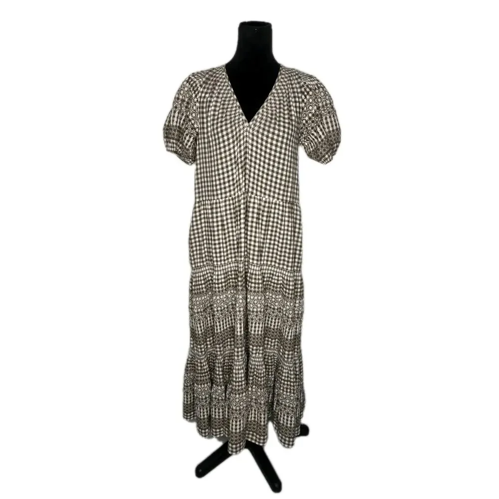 THE GREAT. | Dresses | The Great Dakota Gingham Cross Stitch ...